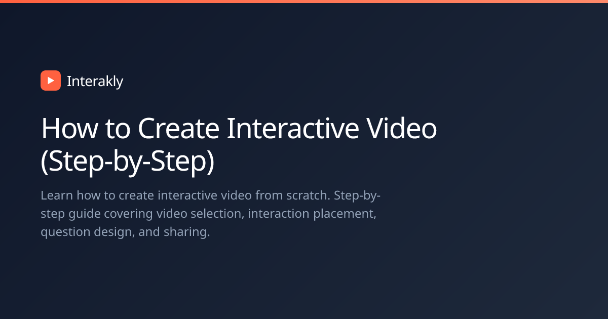 How to Create Interactive Video (Step-by-Step) — Interakly